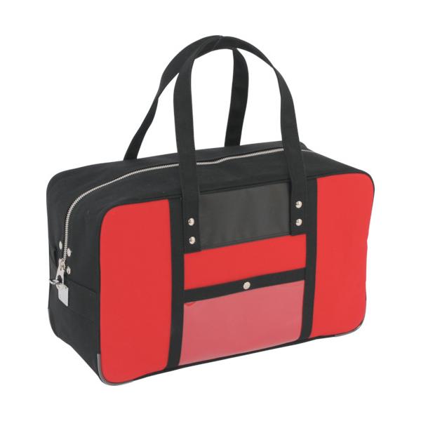 【仕様】●色：レッド●幅(mm)：500●奥行(mm)：200●高さ(mm)：300●容量(L)：30●馬蹄錠金具タイプ●YKKアルミYZiP［［Ｒ中］］ファスナー●両面宅配伝票用透明ポケット付●ホック付●底板入り【型番】BTL-U-02　...