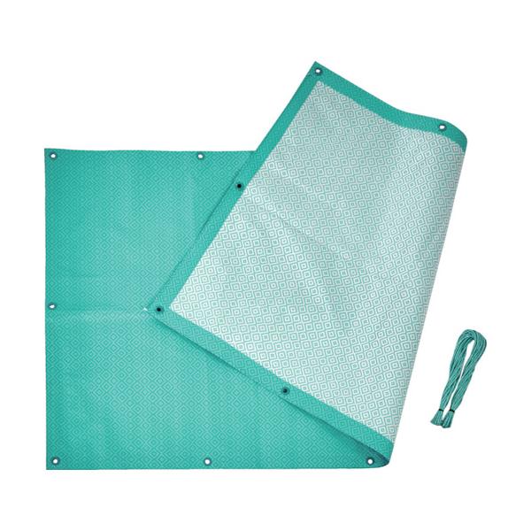 【仕様】●色：ターコイズブルー・ナチュラルのリバーシブル●幅(m)：0.9●長さ(m)：1.7●耐久期間：約3年●紐12本付属【型番】TNGM-0917FS-B　/　TNGM0917FSB【商品コード】1161332※お問い合わせの際はこち...