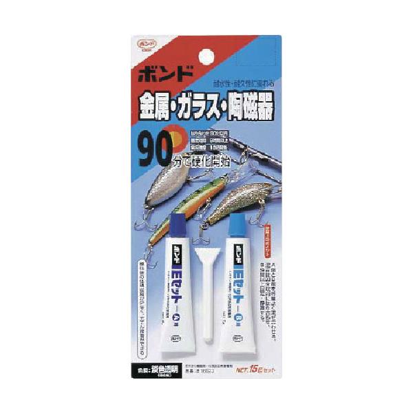 【仕様】●色(主剤/硬化剤)：淡黄色/褐色●容量(g)：15●可使時間(23℃)：90分●使用温度範囲(℃)：-20〜80●ボンドEセット15g#16023●チューブタイプ【型番】BE-15B　/　BE15B【商品コード】1173868※お...