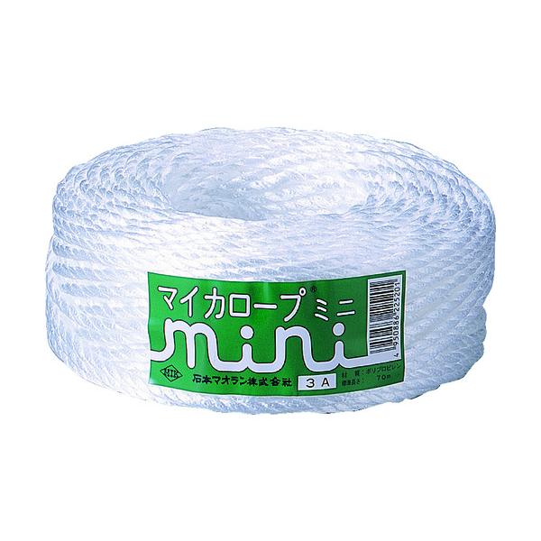 【仕様】●色：白●標準幅(mm)：4●長さ(m)：70●3本撚ひも【型番】MLPM-3A　/　MLPM3A【商品コード】1211021※お問い合わせの際はこちらの商品コードをお伝えください