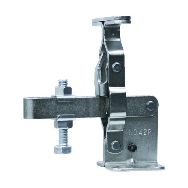 【仕様】●全長(mm)：115●締圧力(kN)：1.5●付属ボルト径：M8×50(RBT-8)●製品刻印：No.42P●取付ピッチ(mm)：24●下方押え型●ハンドル縦型●フランジベース【型番】KC-42P　/　KC42P【商品コード】12...