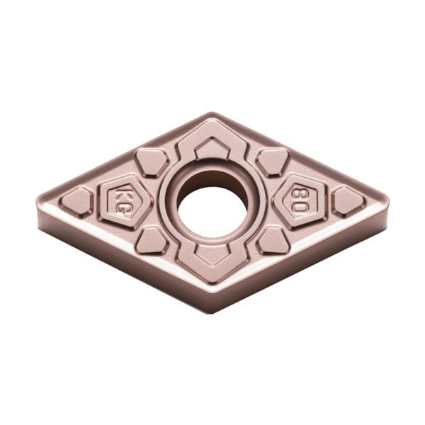 【仕様】●チップ形状：ひし形55°●厚さS(mm)：4.76●厚さ(mm)：4.76●KGブレーカ：中〜荒(鋳鉄向)●M級●被膜構成：微細柱状TiCN+Al2O3+TiN●呈色：桃金【型番】DNMG150404KG CA320　/　DNMG...