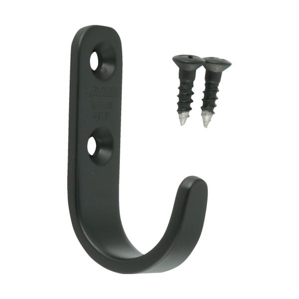 【仕様】●幅(mm)：15●奥行(mm)：33●高さ(mm)：55●吊下荷重(N/kgf)：200/20●耐荷重(N/kgf)：200/20●色：ブラック●厚さ(mm)：4●D(mm)：33●H(mm)：55●H1(mm)：23●P1(mm...