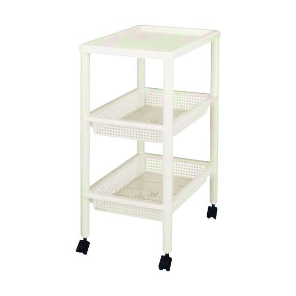【仕様】●耐荷重(kg/台)：15●耐荷重(kg/段)：5●段数(段)：2●色：ホワイト●外形寸法(mm)間口：480●外形寸法(mm)奥行：330●外形寸法(mm)高さ：682●間口(mm)：480●奥行(mm)：330●バスケット数(個...