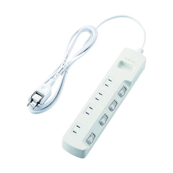 【仕様】●コンセント数：4個口●ケーブル長(m)：2●色：ホワイト●コード長さ(cm)：2.0m●定格：125V・15A・1500W●スイッチ：個別スイッチ●本体差込口形状：2ピン●本体差込口個数：4個口●プラグ仕様：2ピン・スイングプラグ...