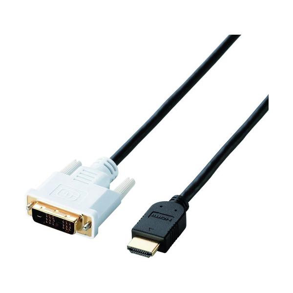 【仕様】●色：ブラック●長さ(m)：1●コネクタ形状：HDMI(タイプA・19ピン・オス)-DVI-D(24ピン・オス)●ケーブル長(m)：1.0※コネクタを除く●ケーブル太さ(mm)：約5.5●適合機種：HDMI端子搭載のTV/ディスプレ...
