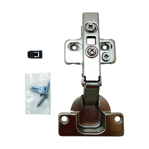 【仕様】●全長(mm)：122●幅(mm)：62●ねじ穴数：4●穴径(mm)：40●開き角度(°)：105●キャッチ：あり●かぶせ量(mm)：16〜19mm●推奨扉厚(mm)：16〜30●ダンパー付●取付方法：ビス（付属）●カップ径(mm)...