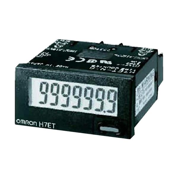 【仕様】●桁数：7●計数範囲：7桁●幅(mm)：48●奥行(mm)：55.5●高さ(mm)：24●文字高(mm)：8.6(黒色)●時間精度：±100ppm(25℃)●バックライト：あり●入力信号：電圧入力●ケース色：ブラック●保護構造　前面...