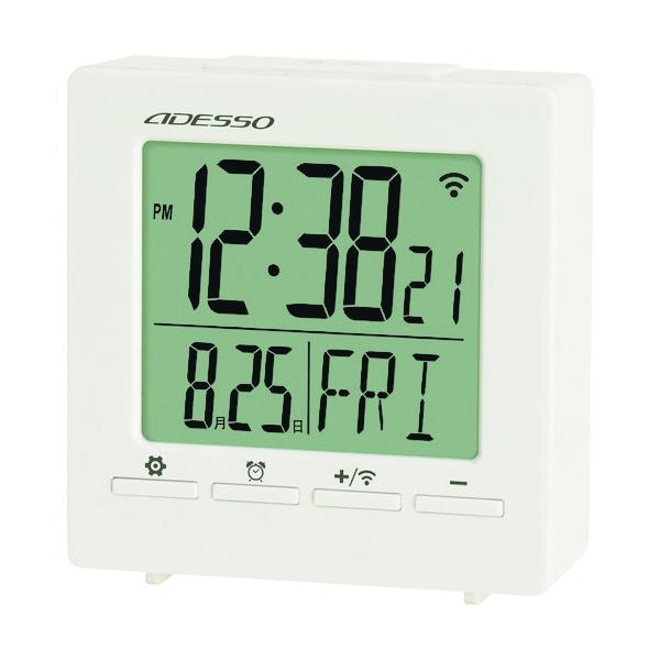 【仕様】●幅(mm)：75●奥行(mm)：25●高さ(mm)：72●電源：単４マンガン乾電池×２本（付属）●電池寿命：約1年（納品時はモニター電池を使用）●色：白●電源(V)：単４マンガン乾電池×２本（付属）●電波時計●液晶表示切替機能(日...