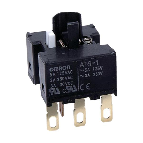 【仕様】●接点構成：1c●接点構成：1c●端子仕様：はんだづけ端子●品名：スイッチ部●適合機種：押しボタンスイッチA16シリーズ用【型番】A16-1　/　A161【商品コード】1596573※お問い合わせの際はこちらの商品コードをお伝えください