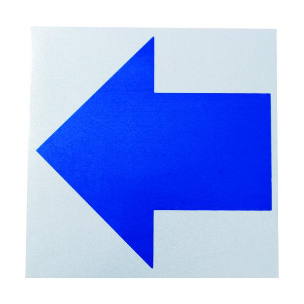 【仕様】●色：ホワイト●縦(mm)：150●横(mm)：150●厚さ(mm)：0.12●表示内容：矢印●反射材：ガラスビーズタイプ●取付方法：貼付タイプ（はく離紙付）【型番】H1W150150【商品コード】1602710※お問い合わせの際は...