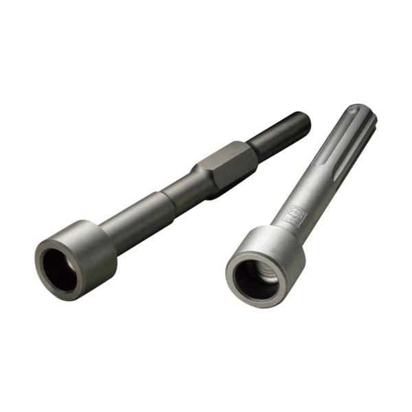 【仕様】●全長(mm)：130●全長×取付軸対辺×内径(mm)：130×SDS-plus×20●適合アース棒サイズ：〜14φ●先端内径：20mm●先端深さ：15mm【型番】ME-Z　/　MEZ【商品コード】1616047※お問い合わせの際は...