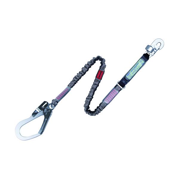 【仕様】●タイプ：シングル●最大使用可能質量(kg)：100●色：シルバー●ランヤード寸法長さ(mm)：1550●ランヤード長さ(mm)収縮時：1100〜1200●ランヤード長さ(mm)伸長時：1550●ランヤード幅(mm)：32●フックタ...