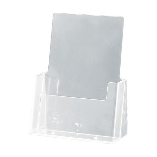 【仕様】●間口(mm)：165●奥行(mm)：75●高さ(mm)：215●色：透明●適合紙サイズ：A5●段数(段)：1●カタログ収納部：幅×厚み(mm)：160×t32●本体幅(mm)：165●本体奥行(mm)：75●本体高さ(mm)215...
