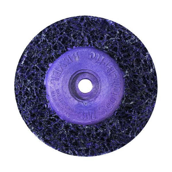 【仕様】●粒度(#)：120相当●外径(mm)：90●厚さ(mm)：13●ねじ径(mm)：M10●最高使用回転数(rpm)：12000●色：紫●仕上がり相当番手(#)：120●最高使用周速度：56.5m/s(3390m/min)【型番】BE...