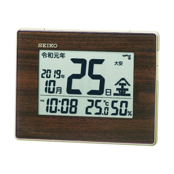 【仕様】●幅(mm)：165●奥行(mm)：25●高さ(mm)：127●電源：単4アルカリ乾電池×2本（付属）●電池寿命：約1年●色：茶木目模様●風防：プラスチック●枠色：茶木目模様●電源(V)：単4アルカリ乾電池×2本（付属）●プラスチッ...