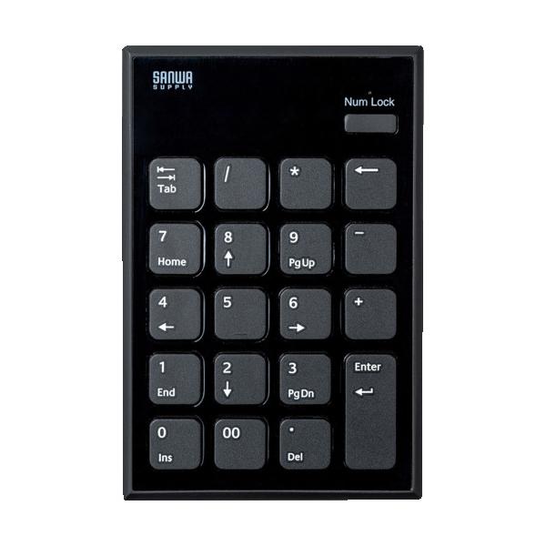【仕様】●色：ブラック●幅(mm)：86●奥行(mm)：130●高さ(mm)：17●キーピッチ(mm)：19●キー数：20キー（19キー＋Numlockキー）●ワイヤレス方式：Bluetooth●キースイッチ：パンタグラフ●キーストローク：...