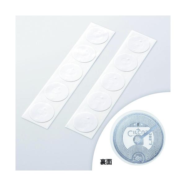 【仕様】●色：白●幅(mm)：23●奥行(mm)：23●高さ(mm)：0.6●外形：丸型●製品サイズ(1枚あたり)(mm)：直径25mm*厚み0.6●製品重量(1枚あたり)(g)：約0.1●メモリサイズ：144byte●IC：NXPNTAG...