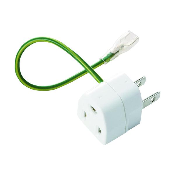 【仕様】●幅(mm)：26●奥行(mm)：26●高さ(mm)：29●定格電圧(V)：125（1500Wまで）●定格容量:15A・125V(1500Wまで)●アースコード：約15cm（端子先端まで）●端子絶縁カバー付【型番】TAP-AD1N　...