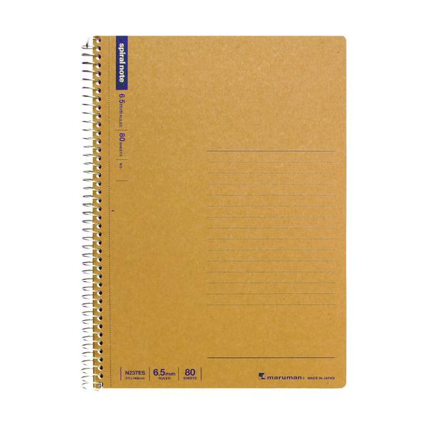 【仕様】●用紙サイズ：A5●中紙(枚)：80●縦(mm)：211●横(mm)：159●背幅(mm)：9●タイプ：6.5mm罫26行●罫線：メモリ入6.5mm罫●切取りミシン目入り●製本：スパイラル（コイルループ）【型番】N237ES【商品コ...
