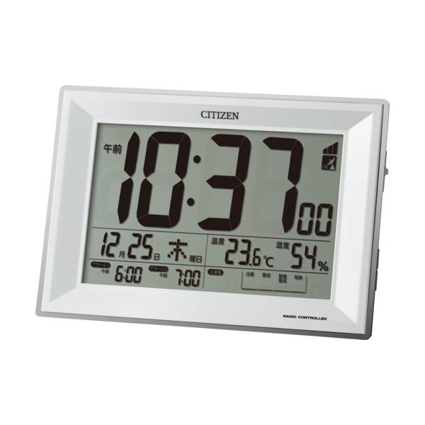【仕様】●色：ホワイト●幅(mm)：173●奥行(mm)：117●高さ(mm)：57●電源：単3乾電池×2本(別売)●電池寿命：約1年●枠色：ホワイト●電源(V)：単3乾電池×2本(別売)●電波時計●電子音アラーム・スヌーズ付●温度表示(-...