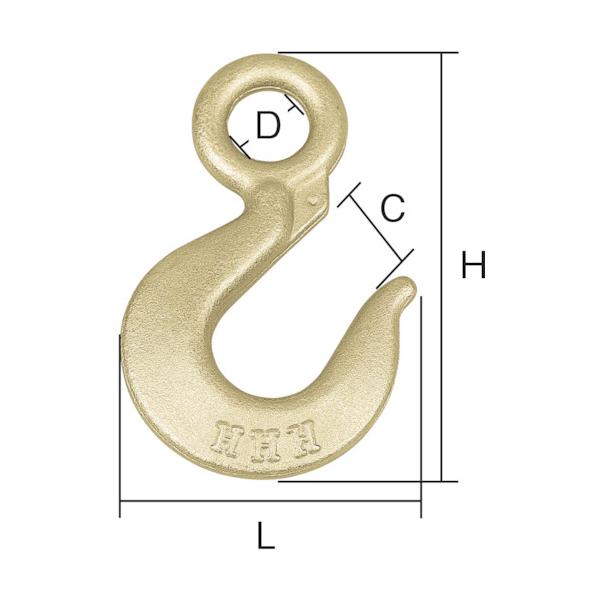 【仕様】●基本使用荷重(t)：1.0●寸法(mm)C：25●寸法(mm)D：23●寸法(mm)H：125●寸法(mm)L：81●ラッチなし●メッキ品【型番】EX1【商品コード】2155613※お問い合わせの際はこちらの商品コードをお伝えください