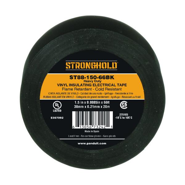 【仕様】●色：黒●幅(mm)：38.1●長さ(m)：20●厚さ(mm)：0.21●使用温度範囲(℃)：-18〜105●粘着力(N/10mm)：2.2●引張強度(N/10mm)：38●屋内外用●伸び率：300％●UL適合品（600V、80℃以...