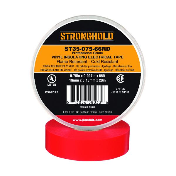 【仕様】●色：赤●幅(mm)：19.1●長さ(m)：20●厚さ(mm)：0.18●使用温度範囲(℃)：-18〜105●粘着力(N/10mm)：2.2●引張強度(N/10mm)：30●屋内外用●伸び率：260％●UL適合品（600V、80℃以...