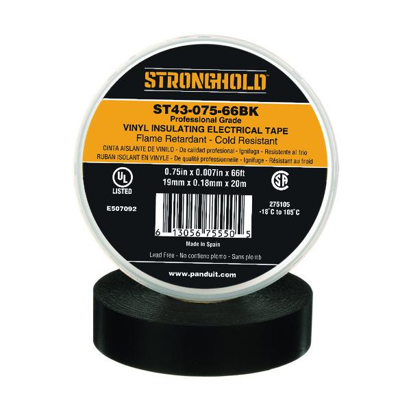 【仕様】●色：黒●幅(mm)：19.1●長さ(m)：20●厚さ(mm)：0.18●使用温度範囲(℃)：-18〜105●粘着力(N/10mm)：2.2●引張強度(N/10mm)：30●屋内外用●伸び率：260％●UL適合品（600V、80℃以...