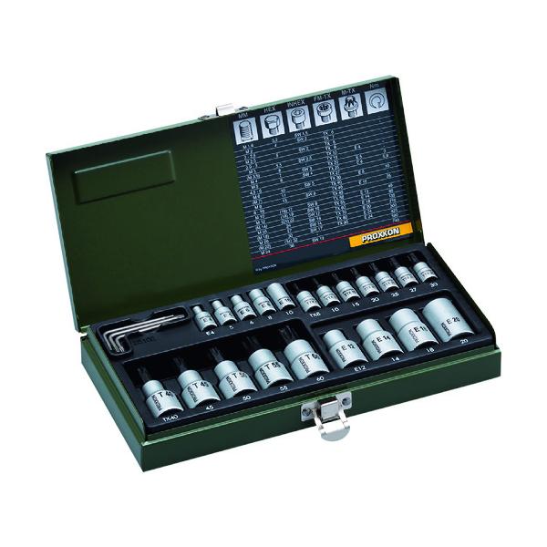 【仕様】●差込角(mm)：6.35、12.7●セット内容(点)：24●セット内容（6.35mm）：ヘックスローブソケット（TTX8/10/15/20/25/27/30）、E型トルクスビットソケット（E4/5/6/8/10）●セット内容（12...