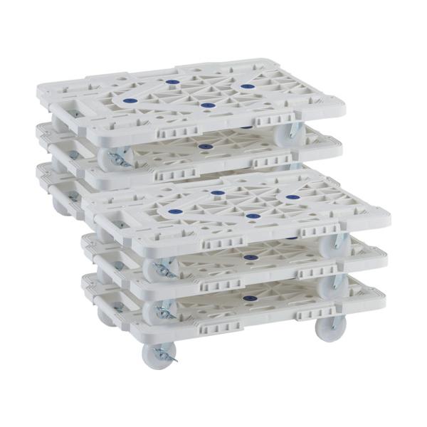 【仕様】●均等荷重(kg)：100●色：ホワイト●長さ(mm)：615●幅(mm)：415●高さ(mm)：115●キャスター径(mm)：75●取替キャスター(自在)：TYE-75N(自在)、TYE-75NS(自在ストッパー付)●キャスター材...