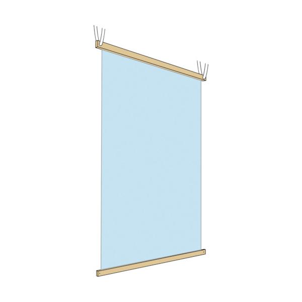 【仕様】●間口(mm)：800●奥行(mm)：約8●高さ(mm)：1100●パネル厚(mm)：3●色：透明●フィルムサイズ(mm)：約1100×800●木製バーサイズH(mm)：約25●木製バーサイズD(mm)：約8●木製バーサイズW(mm...