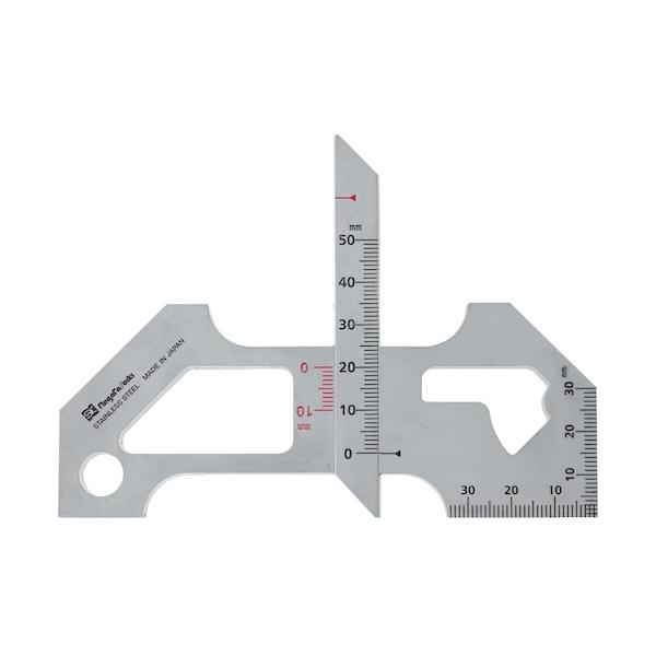 【仕様】●長さ測定器差(mm)：±0.4●長さ寸法測定精度(mm)：±0.4●隙間測定精度(mm)：±0.4●のど厚測定精度(mm)：±0.4●本体直尺目盛(mm)：30、35●余盛高さ(mm)：10●すみ肉脚長(mm)：50●すみ肉のど厚...