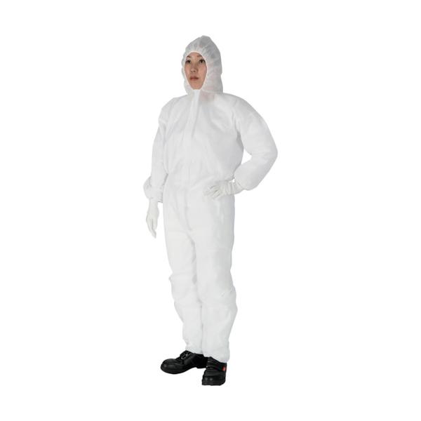 【仕様】●色：ホワイト●サイズ：M●適合身長(cm)：170〜176●適合胸囲(cm)：92〜100●適合股下(cm)：74●タイプ：1層●使い捨てタイプ【メーカー】トラスコ　/　TRUSCO【型番】TSB-60-M　/　TSB60M【商品...