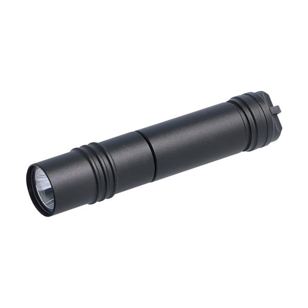 【仕様】●明るさ(lm)：80●外径(mm)：15●全長(mm)：70.9●使用電池：単4形アルカリ乾電池×1本（テスト用付属）※エネループ・充電式エボルタ使用可●最大点灯時間(h)：3●保護等級：IPX4●色：ブラック●本体色：黒●電源：...