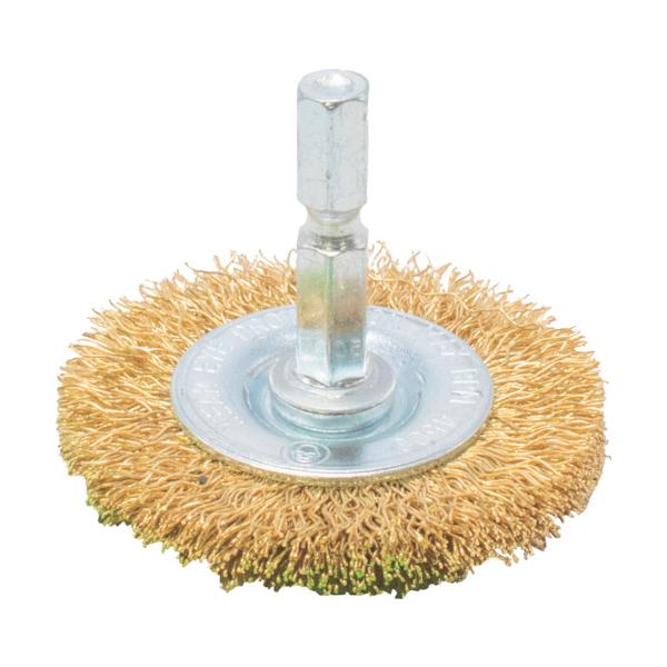 【仕様】●線径(mm)：Φ0.3●外径(mm)：50●全長(mm)：38●重量(g)：46●ブラシ径(mm)：Φ50●ブラシ長(mm)：10●軸二面幅：1/4HEX（6.35mm）●最高使用回転数：4500min-1【型番】20110000...