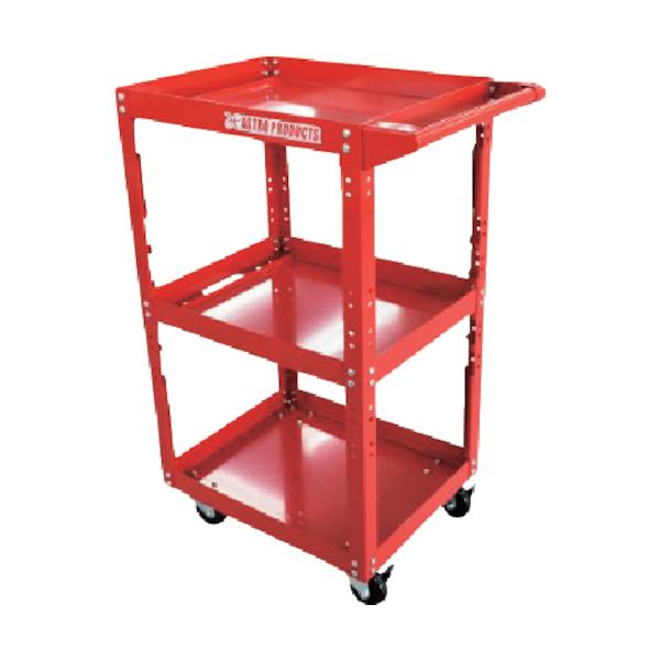 【仕様】●最大積載量(kg/台)：90●均等積載量(kg/段)：30●色：レッド●間口(mm)：600●奥行(mm)：405●高さ(mm)：895●段数(段)：3●キャスター径(mm)：75●本体サイズ：W600 × D405 × H895...