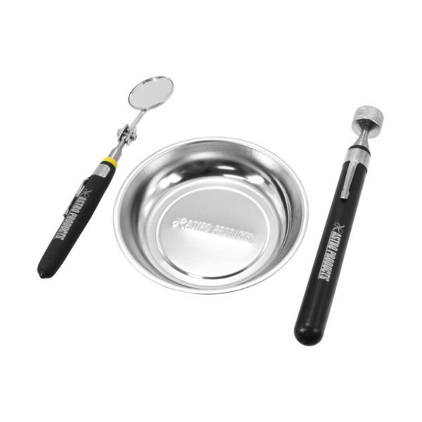 【仕様】●マグネットトレー：直径φ100mm深さ：23mm●マグネットピックアップ：全長：163〜860mm先端径φ18mm●インスペクションミラー：全長170〜490mmミラー径φ31mm【型番】2002000015037【商品コード】2...