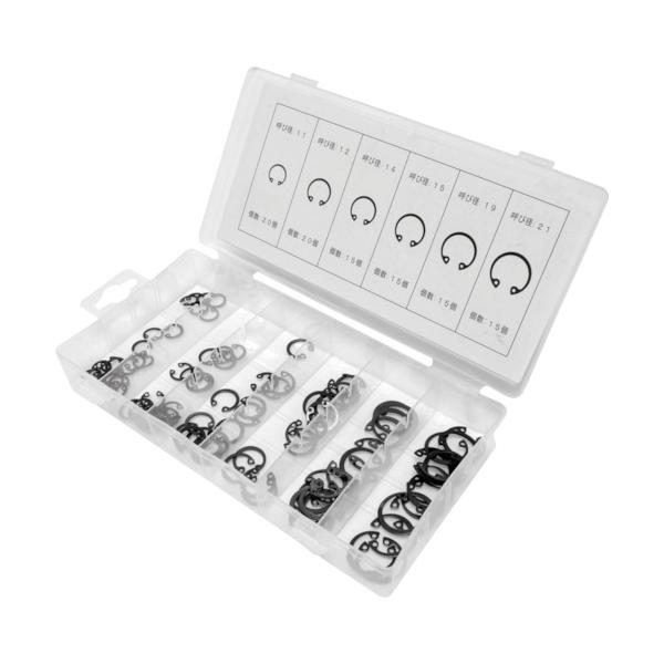 【仕様】●セット内容(個):100●呼び径11（内径×厚さ×弧径）：φ9×0.7mm×φ1.3、呼び径12（内径×厚さ×弧径）：φ10×0.7mm×φ1.3、呼び径14（内径×厚さ×弧径）：φ11.8×1mm×φ1.6、呼び径15（内径×厚...