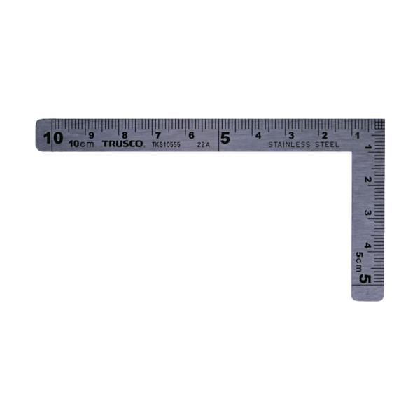 【仕様】●長辺(mm)：105●短辺(mm)：55●幅(mm)：10●厚さ(mm)：1.2●目盛仕様：cm表示●長さの許容差：全長±0.2mm●直角度：100mmで±0.1mmを超えない●表裏cm目盛●JIS規格に準拠●ステン仕上【メーカー...