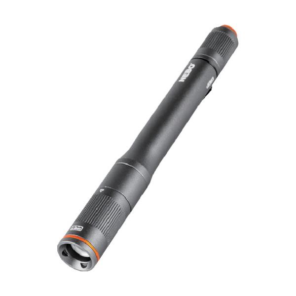 【仕様】●明るさ(lm)：150(強/ストロボ)/40(弱)●外径(mm)：30●全長(mm)：240●使用電池：単4形アルカリ電池×2本●最大点灯時間(h)：2時間(強)/0.8時間(ストロボ)/6時間(弱)●保護等級：IP67●電源：単...