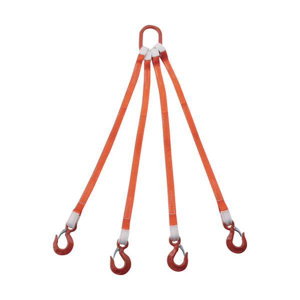 【仕様】●基本使用荷重(t)：2●全長(m)：1●ベルト寸法(mm)幅×厚さ：25×8●リーチ(m)：1●フック色：オレンジ●アイ部幅(mm)：30●アイ部長さ(mm)：85●アイ部厚さ(mm)：13●縫製部長さ(mm)：200●重量フック...