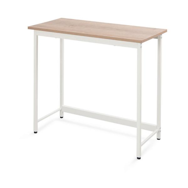 【仕様】●間口(mm)：800●奥行(mm)：400●高さ(mm)：700●天板色：ライトナチュラル●最大積載量(kg/台)：50●天板材質：合成樹脂化粧パーティクルボード（メラミン樹脂）●脚部色：ホワイト●組み立て式●アジャスター付き●耐...