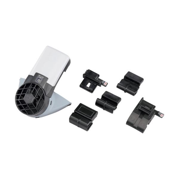 【仕様】●幅(mm)：120●奥行(mm)：60●高さ(mm)：143●色：ホワイト●タレ：なし●電源：単3乾電池3本（電池別売）●性能風量：400(強)、372(弱)L/min●稼働時間：約8(強)、約13(弱)時間【型番】NO.7703...