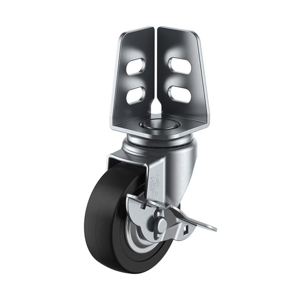 【仕様】●許容荷重(daN)：30●許容荷重(kgf)：30.6●車輪径D(mm)：50●車輪幅(mm)：20●取付高H(mm)：65●タイプ：自在式（ストッパー付）●許容荷重(N)：300●アングルタイプ●自在式(ストッパー付)【型番】S...