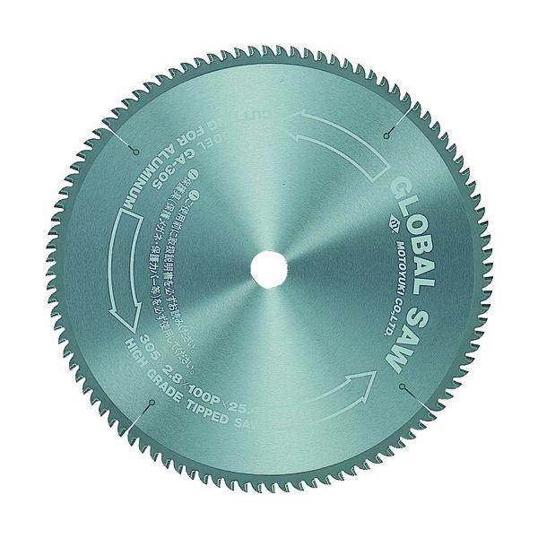 【仕様】●外径(mm)：100●刃厚(mm)：1.6●穴径(mm)：20.0●刃数：36●最高使用回転数(rpm)：13000●切断能力(mm)アルミ：3.0●本体厚(mm)：1.2●適合機種：集じん・防じんマルノコ【型番】GA-100E　...