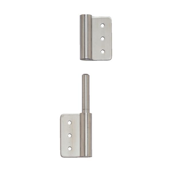 【仕様】●全長(mm)：50●幅(mm)：60●厚さ(mm)：2.5●ねじ穴数：6●穴径(mm)：4.2●D2(mm)：14●耐荷重(kg)2個使用時：30●表面処理：鏡面バフ研磨仕上げ●P1(mm)：38●P2(mm)：15●タイプ：右用...