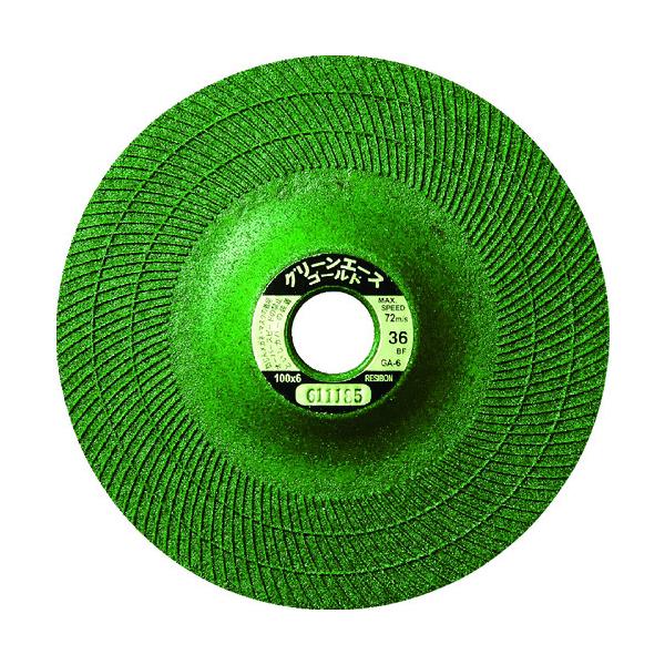 【仕様】●粒度(#)：36●外径(mm)：100●厚さ(mm)：6●穴径(mm)：15●最高使用周速度(m/s)：72●最高使用回転数(rpm)：13750●最高使用周速度：72m/s(4300m/min)【型番】GA1006-36　/　G...