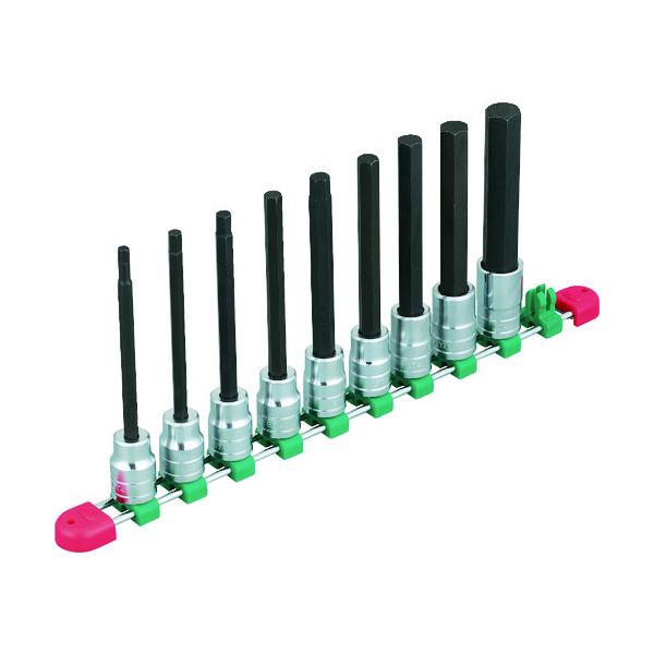 【仕様】●差込角(mm)：12.7●セット内容(点)：9●タイプ：ロング●セット内容：5、6、7、8、9、10、12、14、17●口径部形状：ヘキサゴン●尖端部形状：ヘキサゴン【型番】TBT4L09H【商品コード】3077535※お問い合わ...