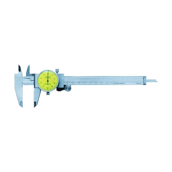 【仕様】●測定範囲(mm)：0〜150●最大許容誤差(mm)：±0.02●最小表示(mm)：0.01●外側用ジョウ(mm)：40●内側用ジョウ(mm)：17●デプスバー：有●メーカーコード：160101●指針1回転1mm【型番】DMK15J...